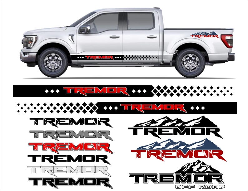 Truck Pick up Ford F-150 Tremor Stripes Decals Design SVG Bundle. off ...