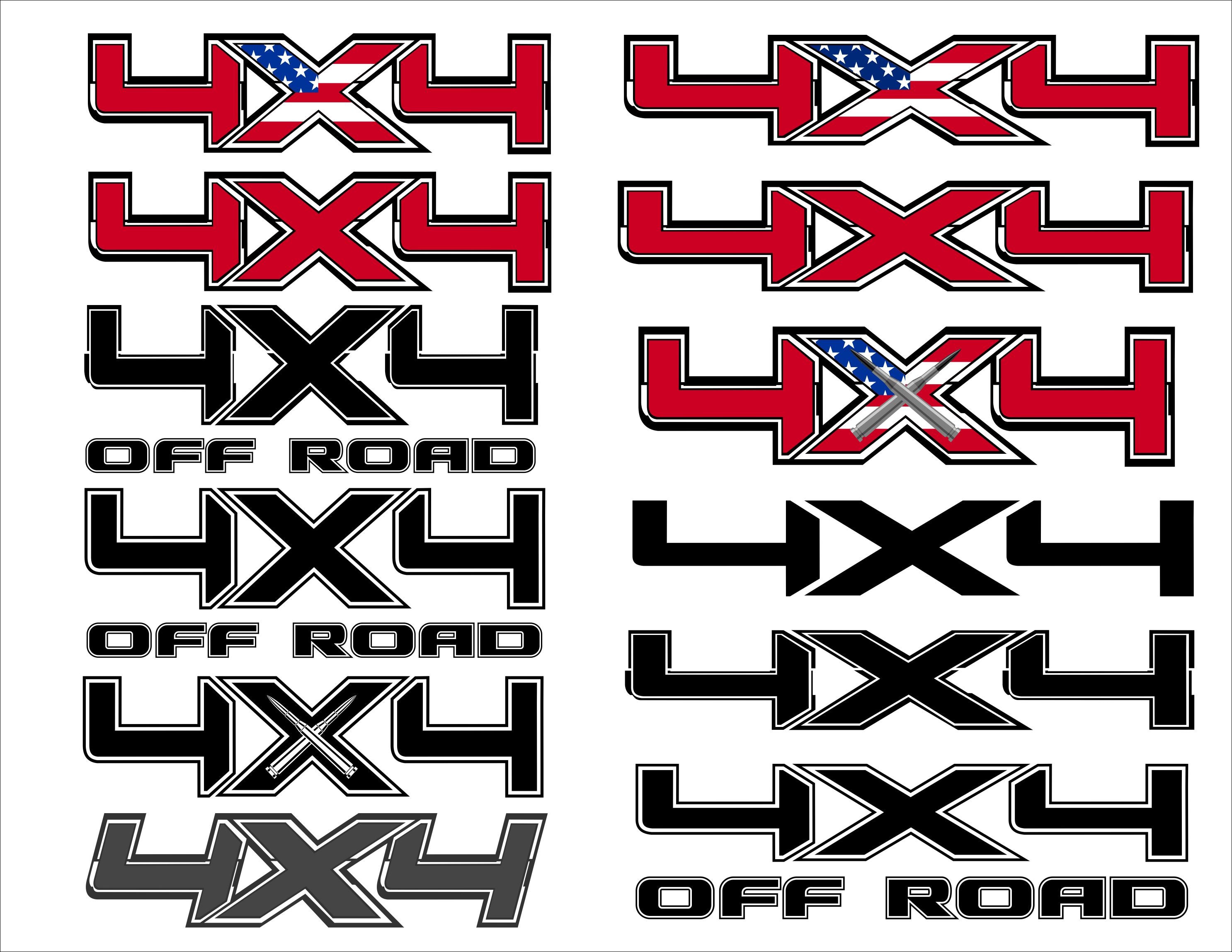 Ford Truck off Road 4x4, Fx4 Bedside Badges Stickers Decals SVG Bundle ...