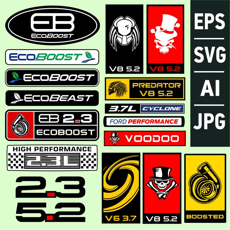 Ford Mustang SVG Bundle. Classic American Sport Muscle Car. Motor ...