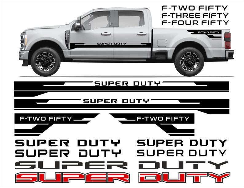 Paquete de calcomanías SVG con franjas laterales para camioneta Ford ...