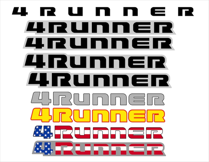 Toyota 4runner Crossover Side Door Stripe Decals SVG Bundle. off Road ...