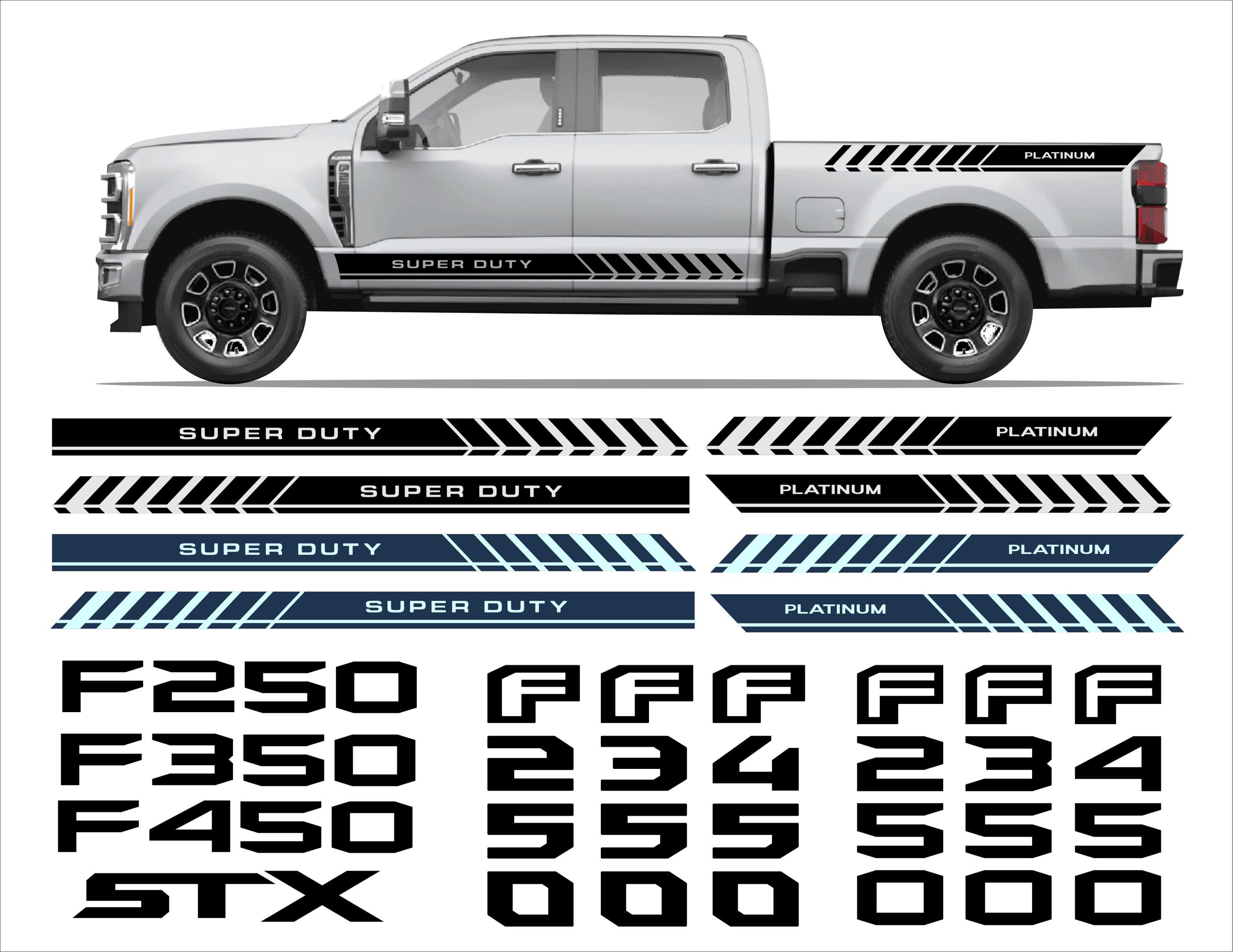 Paquete de calcomanías SVG con franjas laterales para camioneta Ford ...