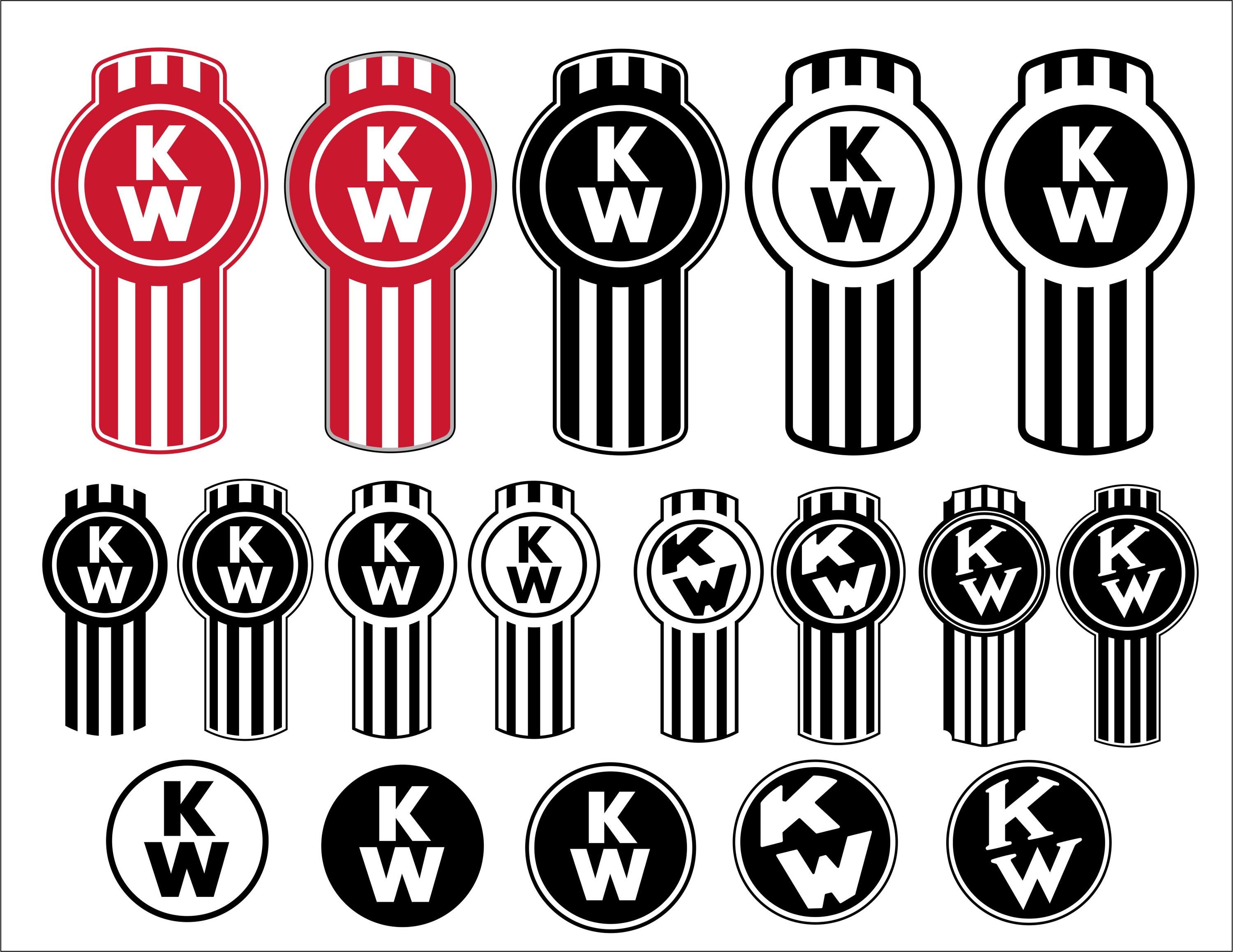 Truck Kenworth Design Elements, Badges, Stickers SVG Bundle. Retro ...