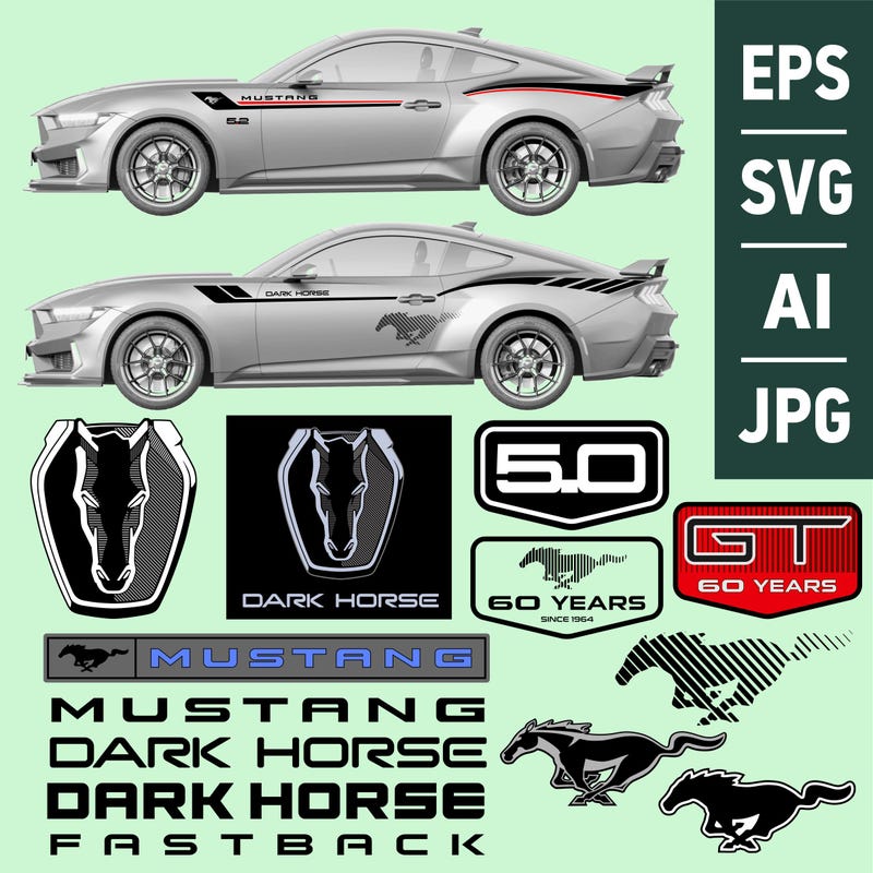 Mustang Svg - Etsy