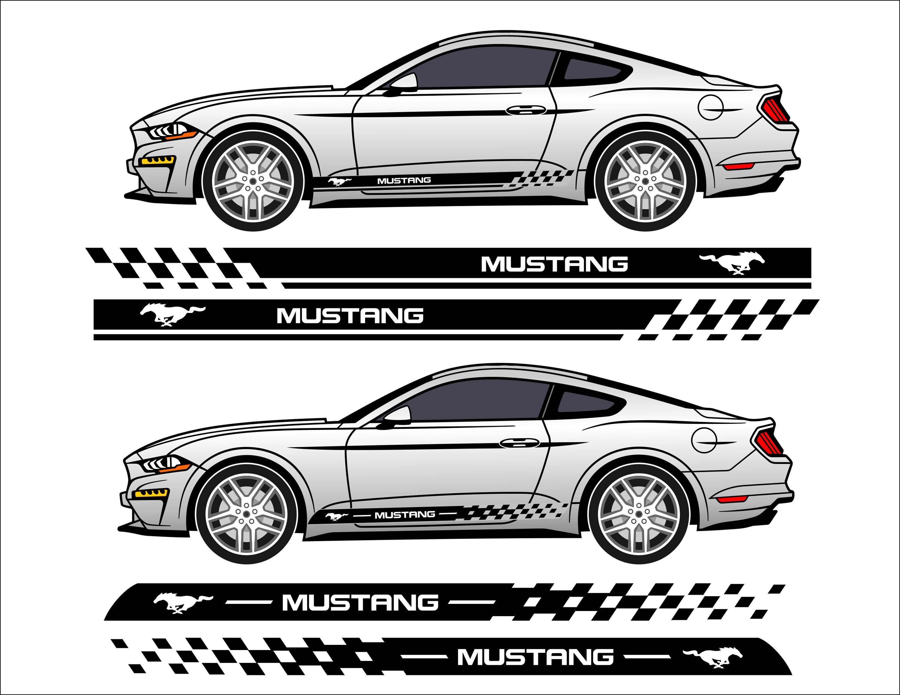 Ford Mustang 6 Gen SVG Bundle. American Muscle Car. ROUSH Performance ...