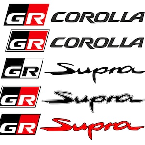Toyota Gazoo Racing Tgr Supra Side Door Sport Stripes Decal SVG Bundle ...