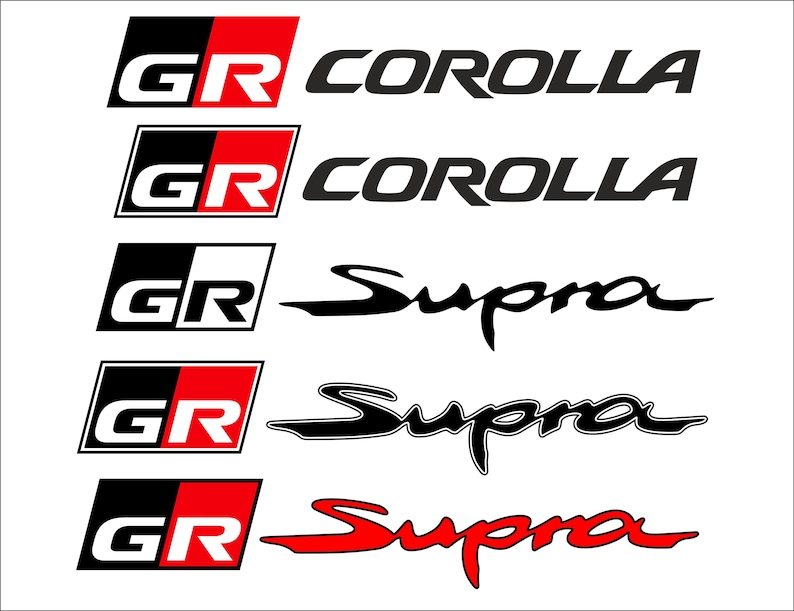 Toyota Gazoo Racing Tgr Supra Side Door Sport Stripes Decal SVG Bundle ...