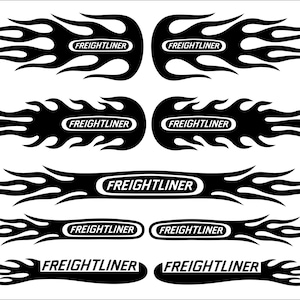Truck Freightliner Design Elements, Badges, Stickers SVG Bundle. Retro ...