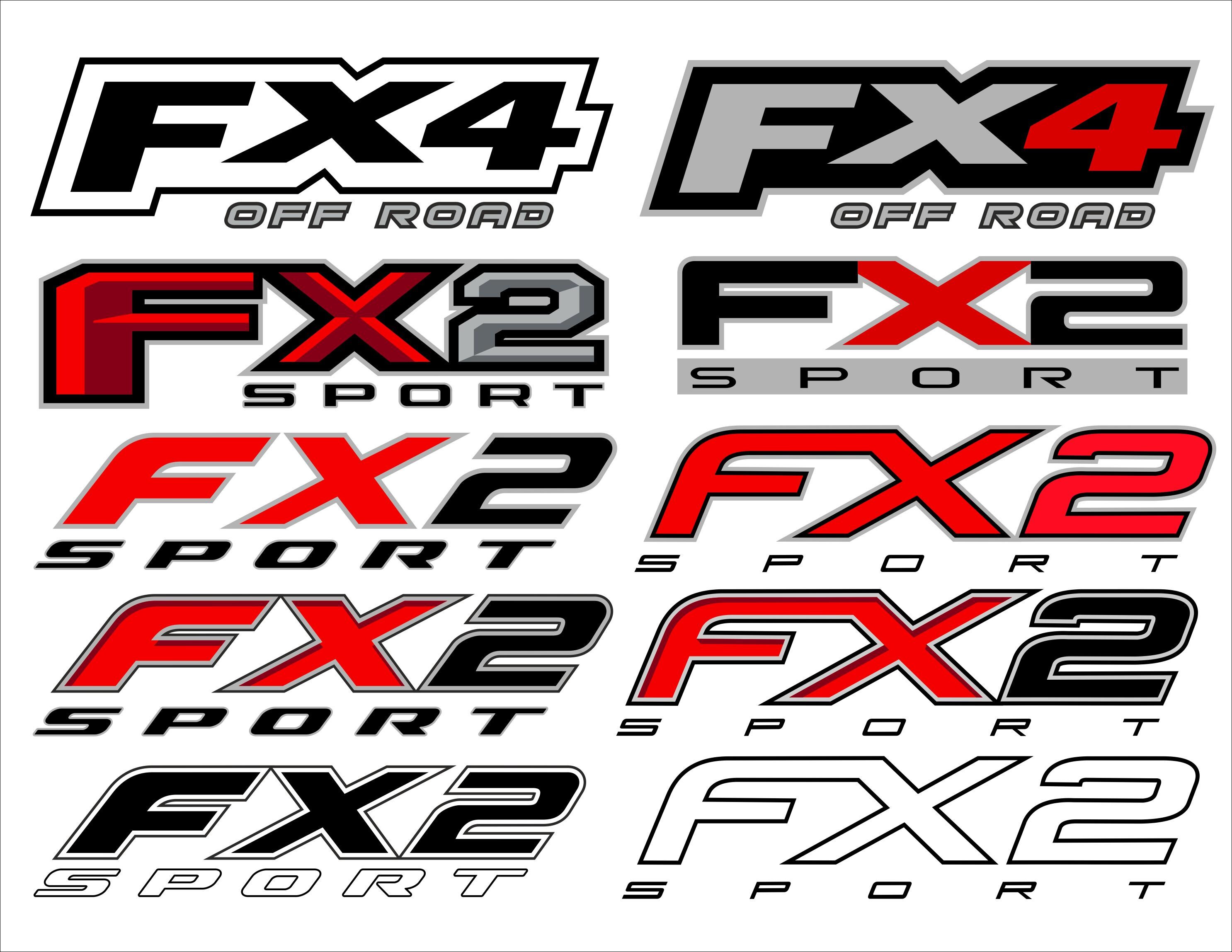 Ford Truck off Road 4x4, Fx4 Bedside Badges Stickers Decals SVG Bundle ...