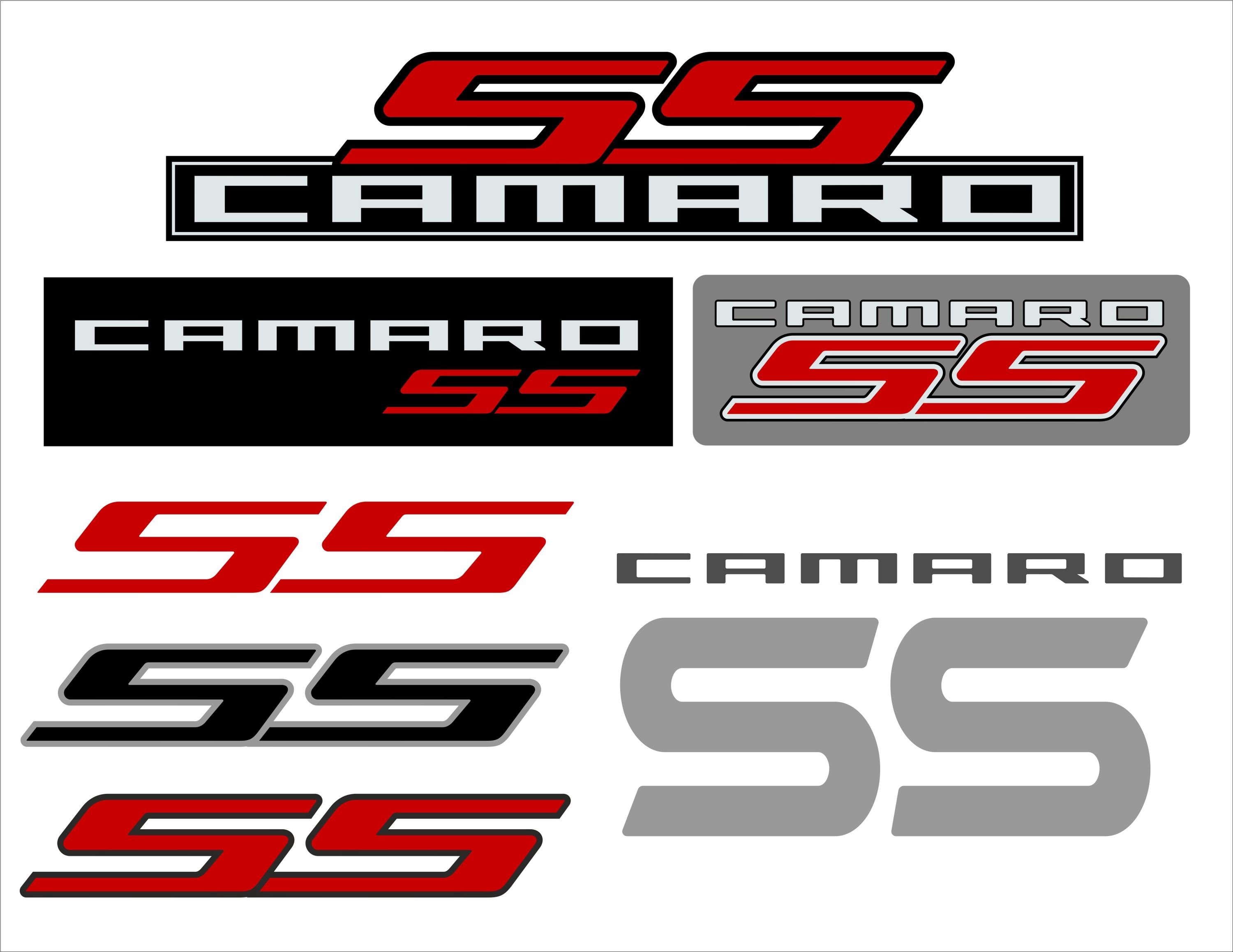 Chevrolet Camaro Grill, Fender, Door Badges SVG Bundle. Panther Collector Edition Sticker Set ...