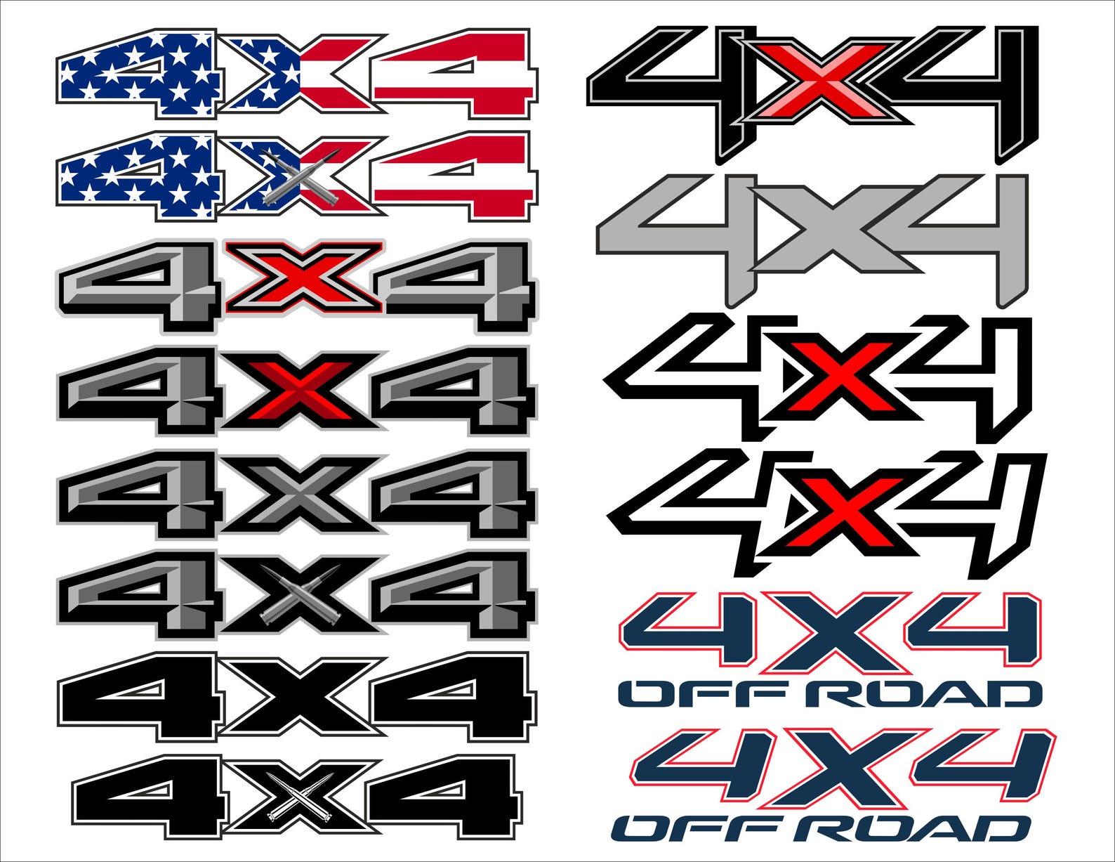Ford Truck off Road 4x4, Fx4 Bedside Badges Stickers Decals SVG Bundle ...
