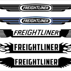 Truck Freightliner Design Elements, Badges, Stickers SVG Bundle. Retro ...