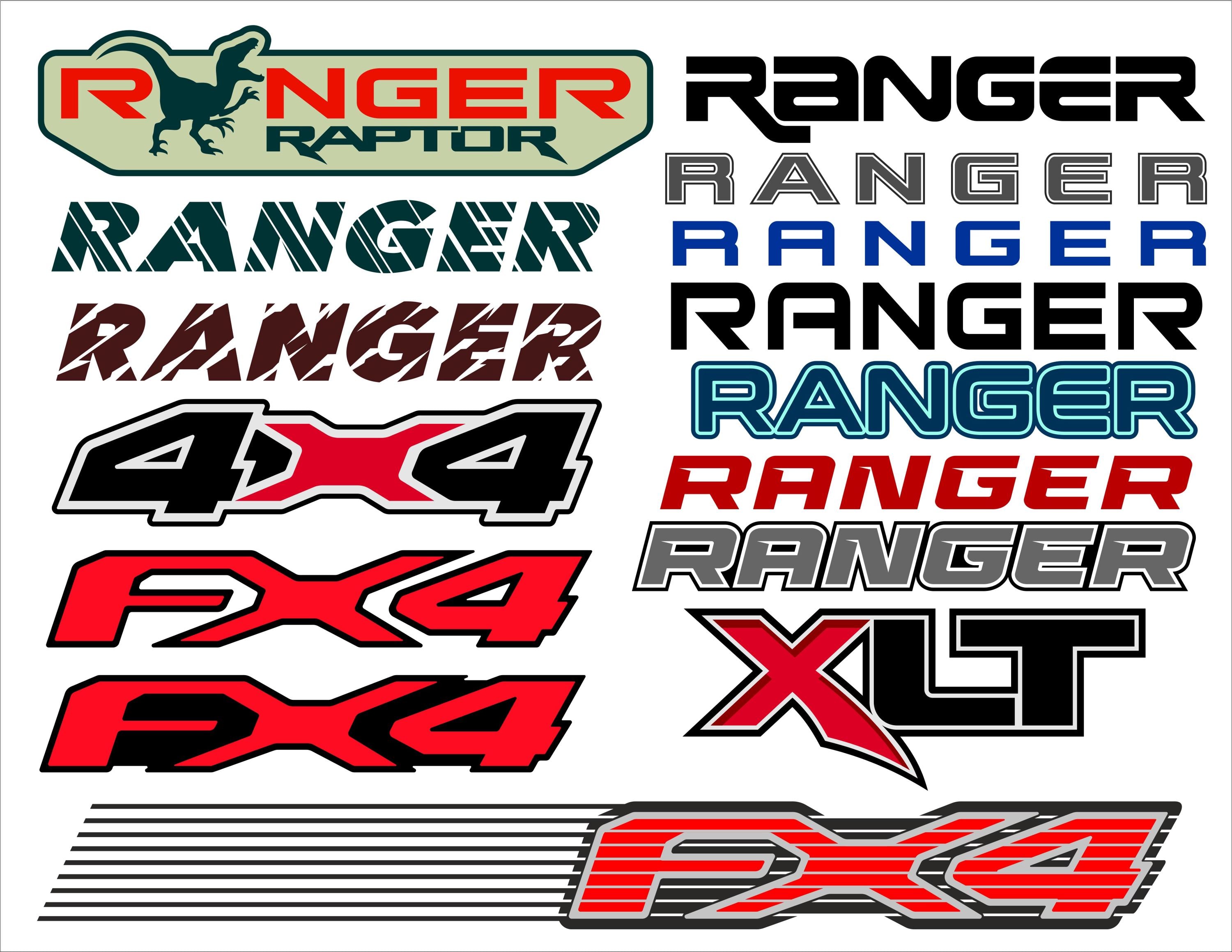 Ford Truck Ranger off Road Stripes Decals SVG Bundle. Pick up Raptor ...