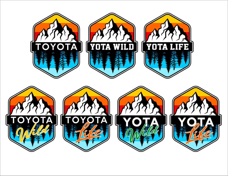 Toyota Life Wild Car Stickers Lables SVG Bundle. Overland off Road ...