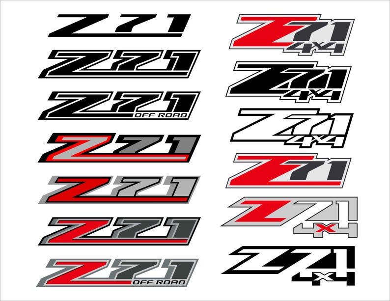 Chevy Truck Pick up Silverado Colorado Decals SVG Bundle. Chevrolet ...