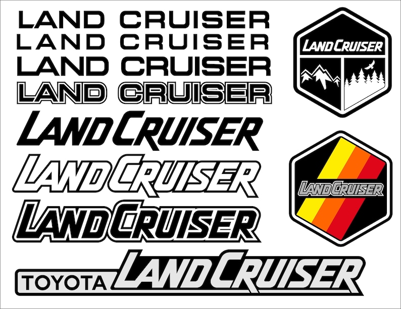 Toyota Land Cruiser Prado Crossover Truck Side Door Body Stripe Decals ...