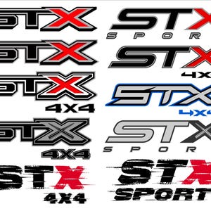 Ford Truck off Road Stx, Xlt, Sport, Awd, Fwd Bedside Badges Stickers ...