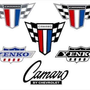 Chevrolet Camaro Grill, Fender, Door Badges SVG Bundle. Panther ...