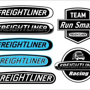 Truck Freightliner Design Elements, Badges, Stickers SVG Bundle. Retro ...