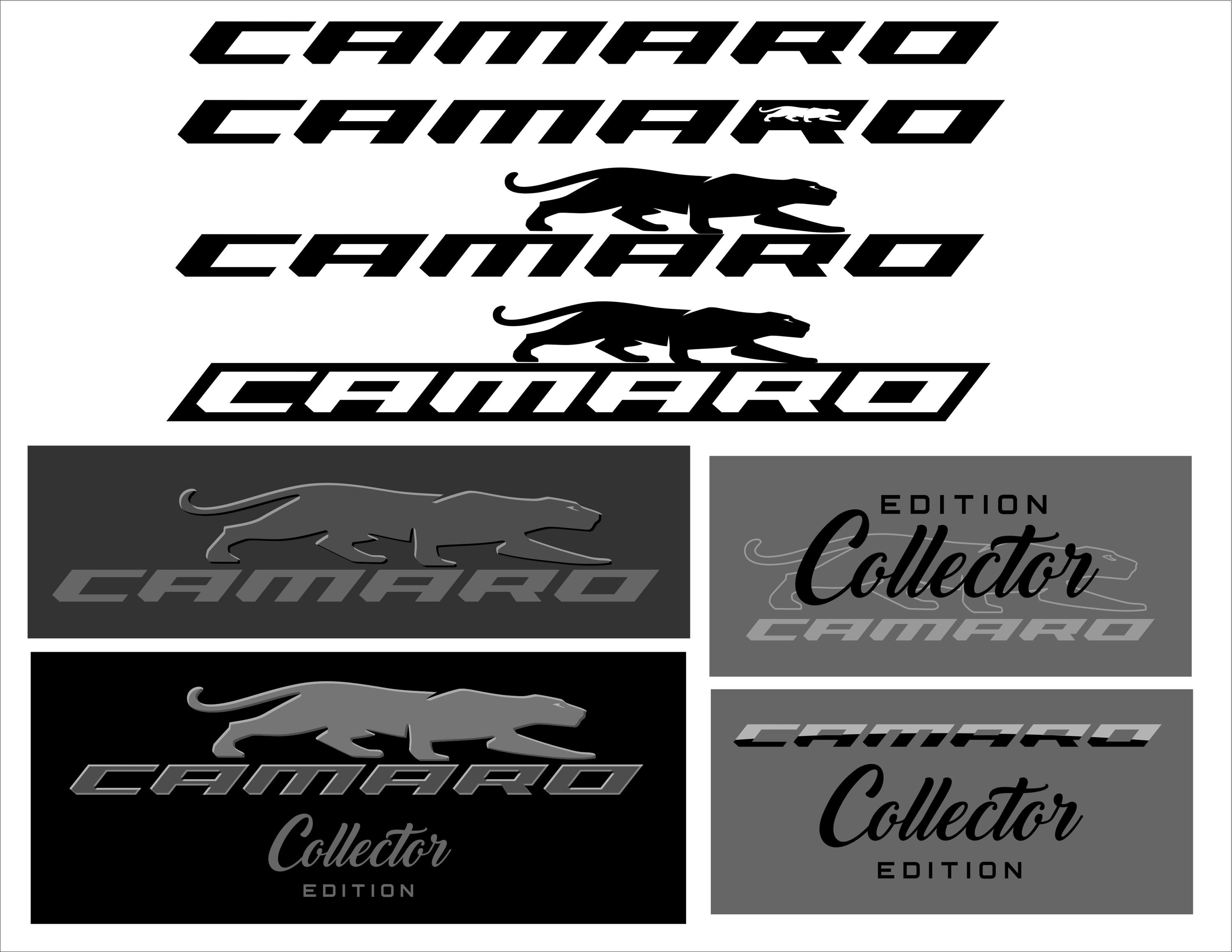 Chevrolet Camaro Grill, Fender, Door Badges SVG Bundle. Panther ...