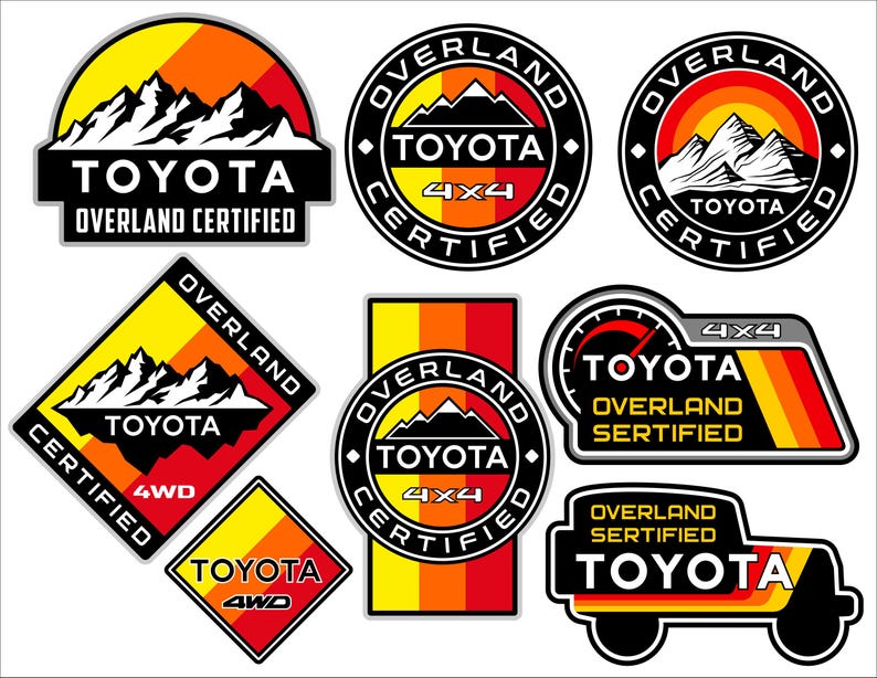 Toyota Truck Pick up Stickers Labels SVG Bundle. Overland off Road ...