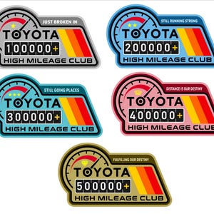 Toyota Truck Pick up Stickers Mile SVG Bundle. High Mileage Club Badges ...