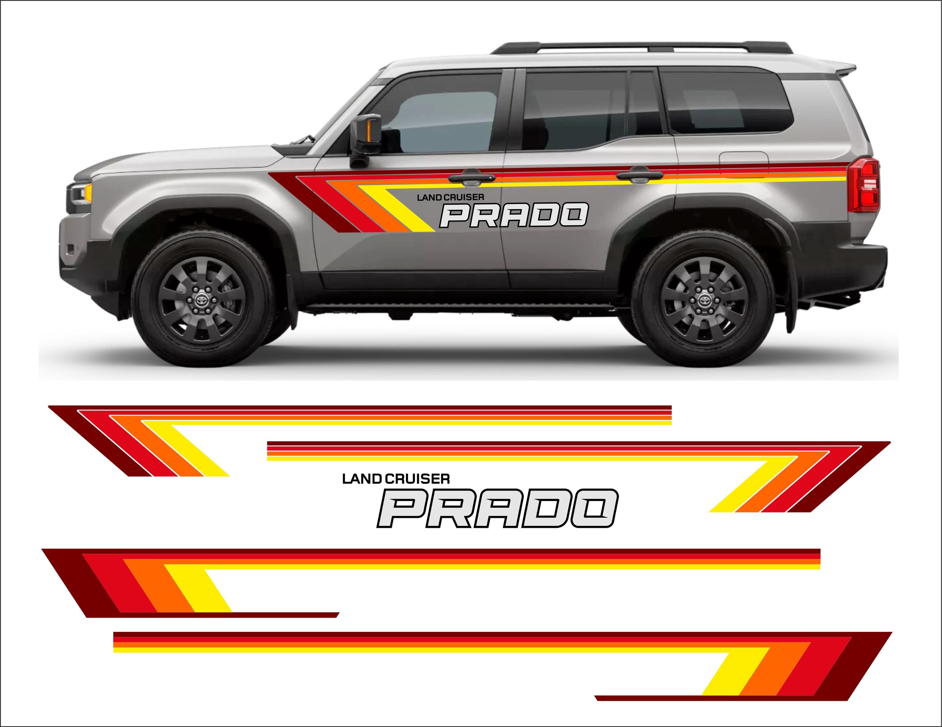 Toyota Land Cruiser Prado Crossover Truck Side Door Body Stripe Decals ...