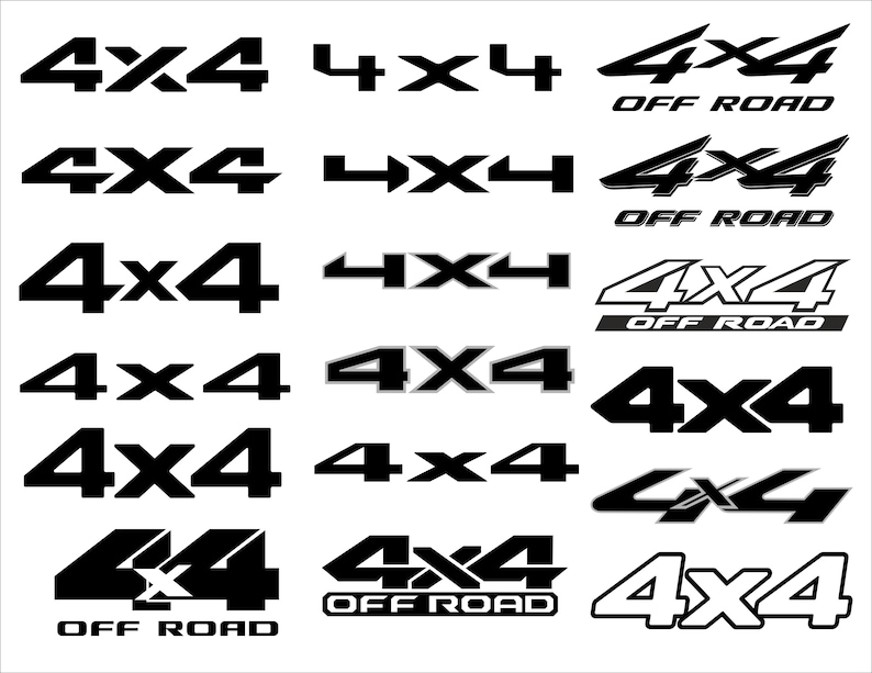 Ford Truck off Road 4x4, Fx4 Bedside Badges Stickers Decals SVG Bundle ...
