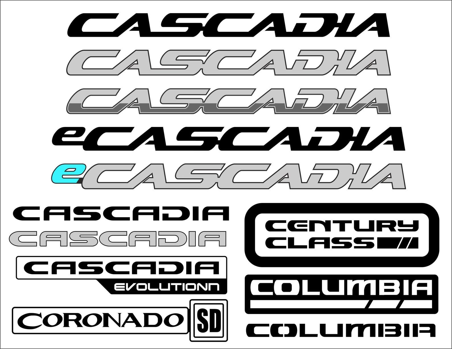 Truck Freightliner Design Elements, Badges, Stickers SVG Bundle. Retro ...