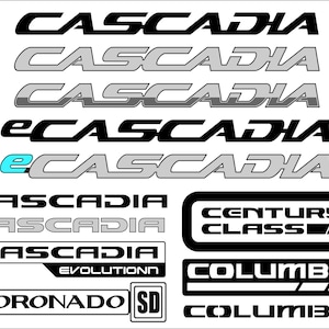 Truck Freightliner Design Elements, Badges, Stickers SVG Bundle. Retro ...