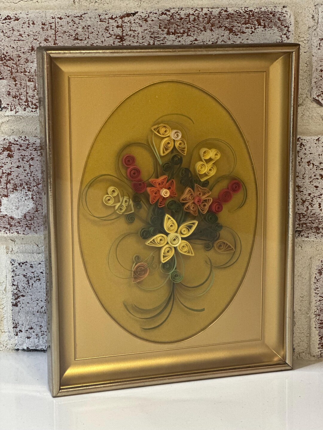 Vintage Rolled Paper Art Floral - Etsy