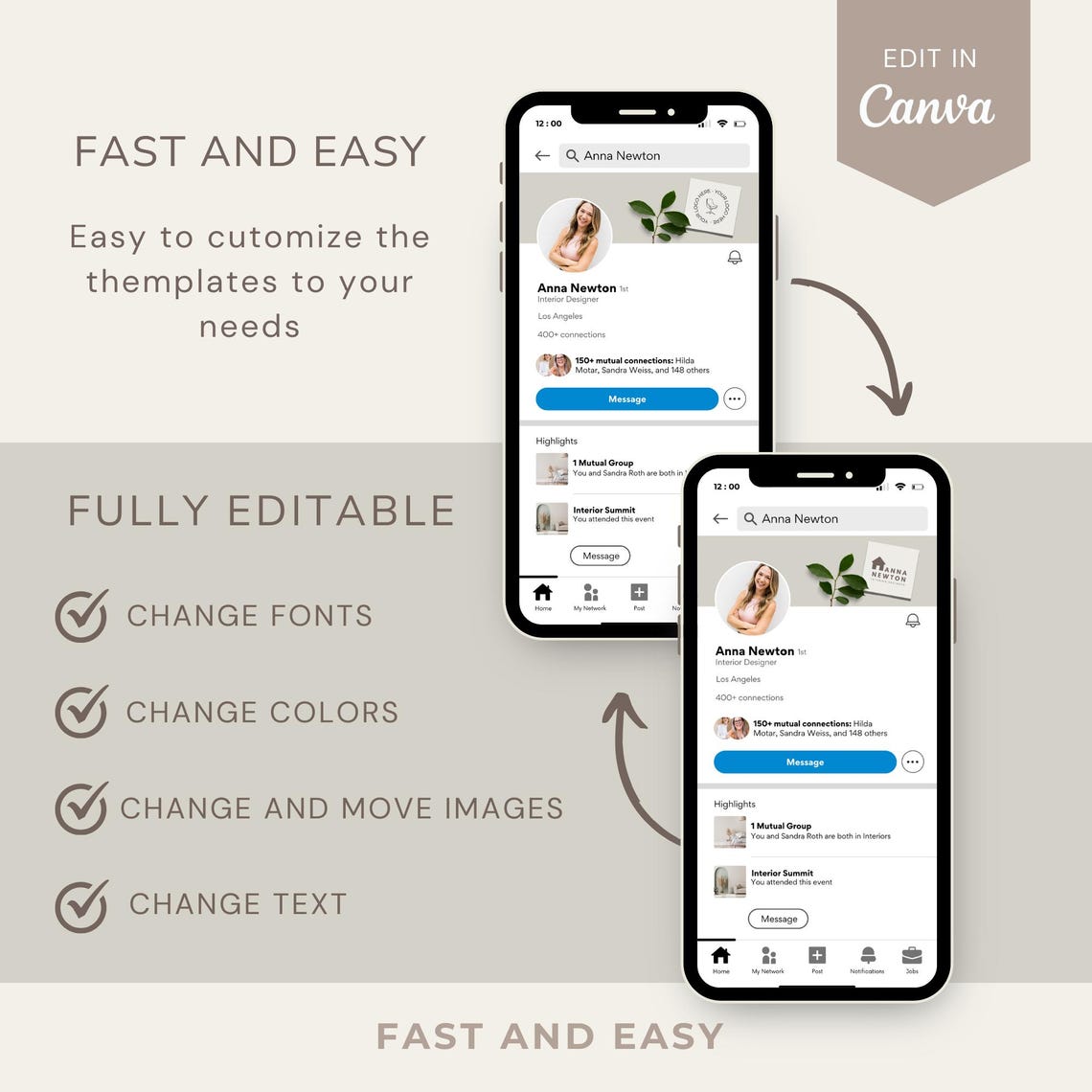 5 Linkedin Banner Templates for Interior Designers | Professional ...