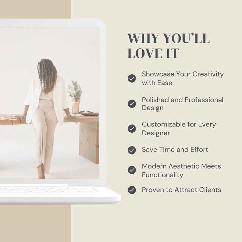 EDITABLE Interior Design Portfolio Template | Beige Portfolio Template ...