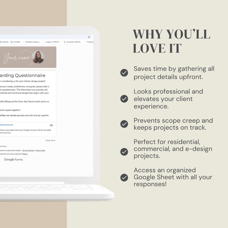 Editable Client Questionnaire Interior Design Template | Client Form ...