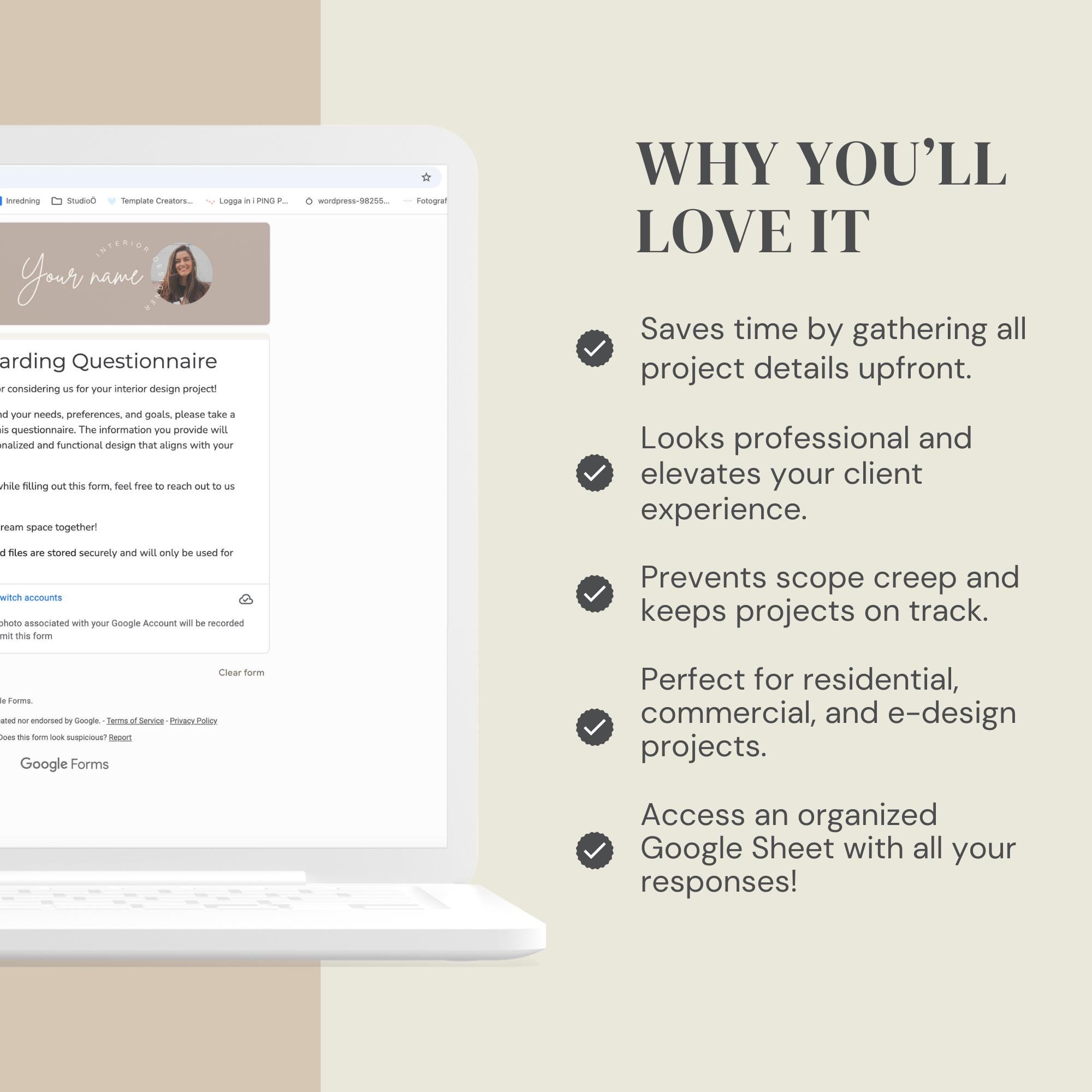 Editable Client Questionnaire Form for Interior Designers and ...