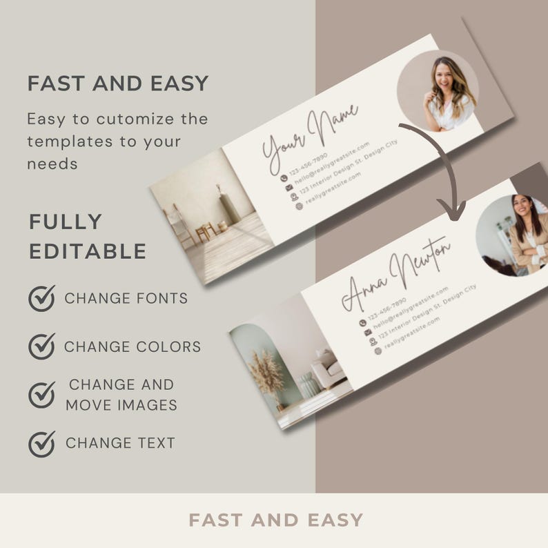 Email Signature Template Bundle for Interior Designers | Email ...