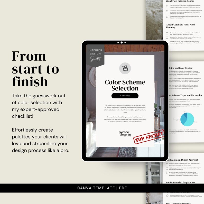 Digital Color Scheme Selection Checklist for Interior Designers | Step ...