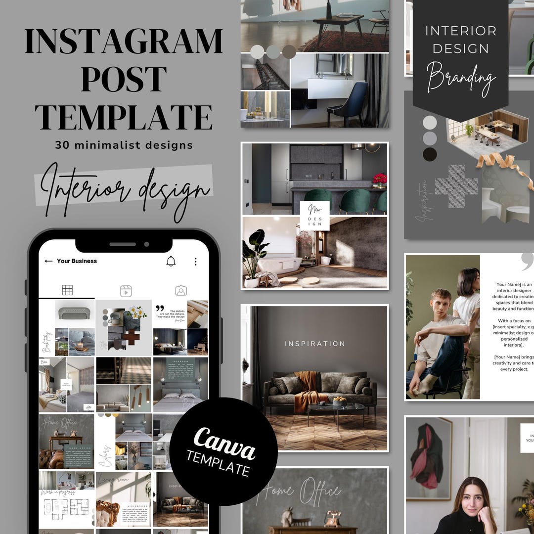 30 Interior Designer Instagram Post Template | Social Media Post ...