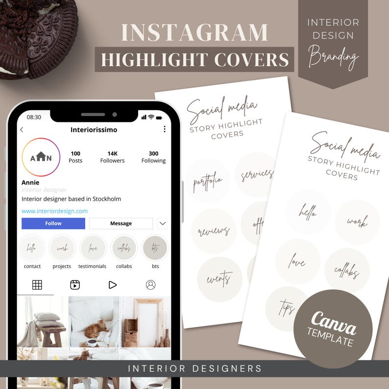 Editable Interior Design Instagram Highlight Icons Template | Stylish ...