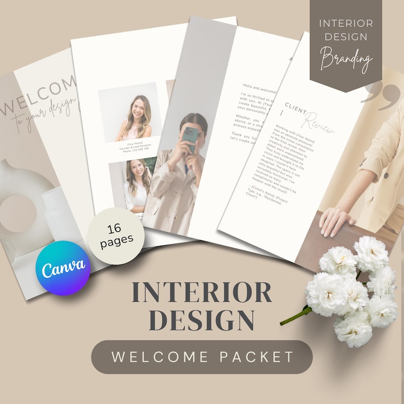 EDITABLE Interior Design Client Welcome Packet Template | Client ...