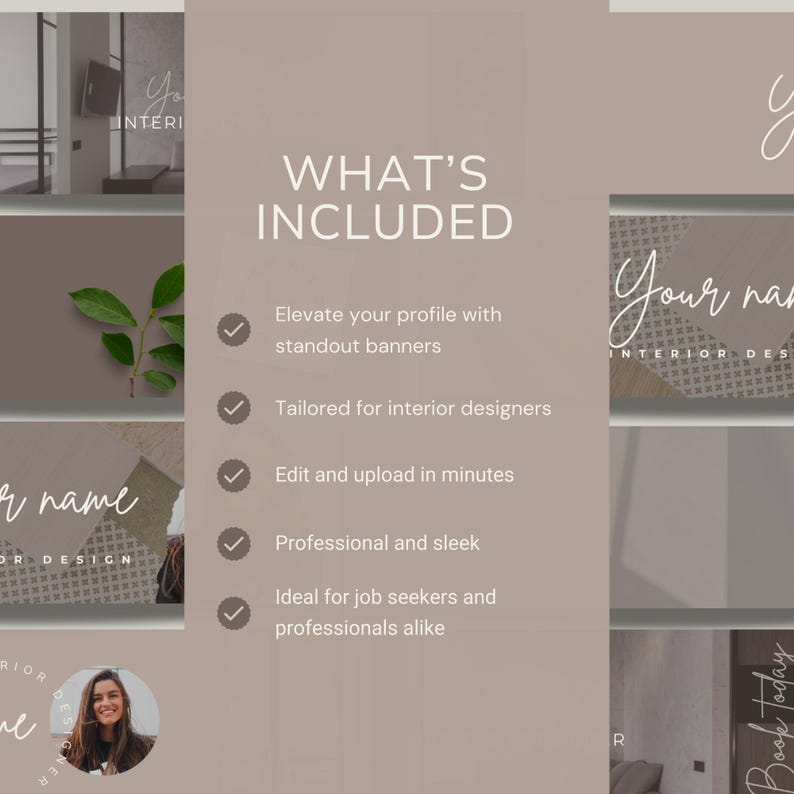5 Linkedin Banner Templates for Interior Designers | Professional ...