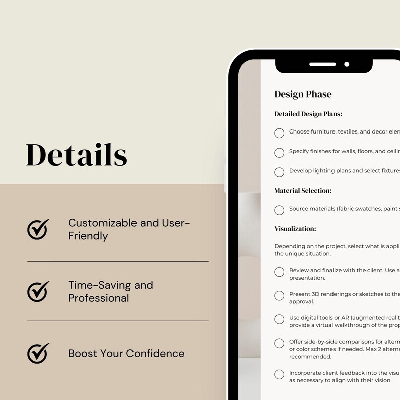 EDITABLE Interior Design Checklist | Interior Design Cheat Sheet ...