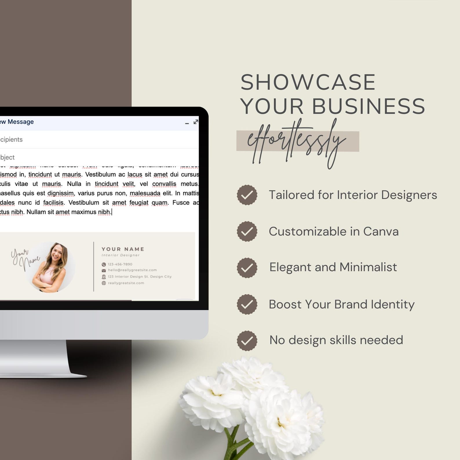 Email Signature Template Bundle for Interior Designers | Email ...