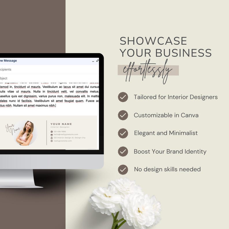 Email Signature Template Bundle for Interior Designers | Email ...