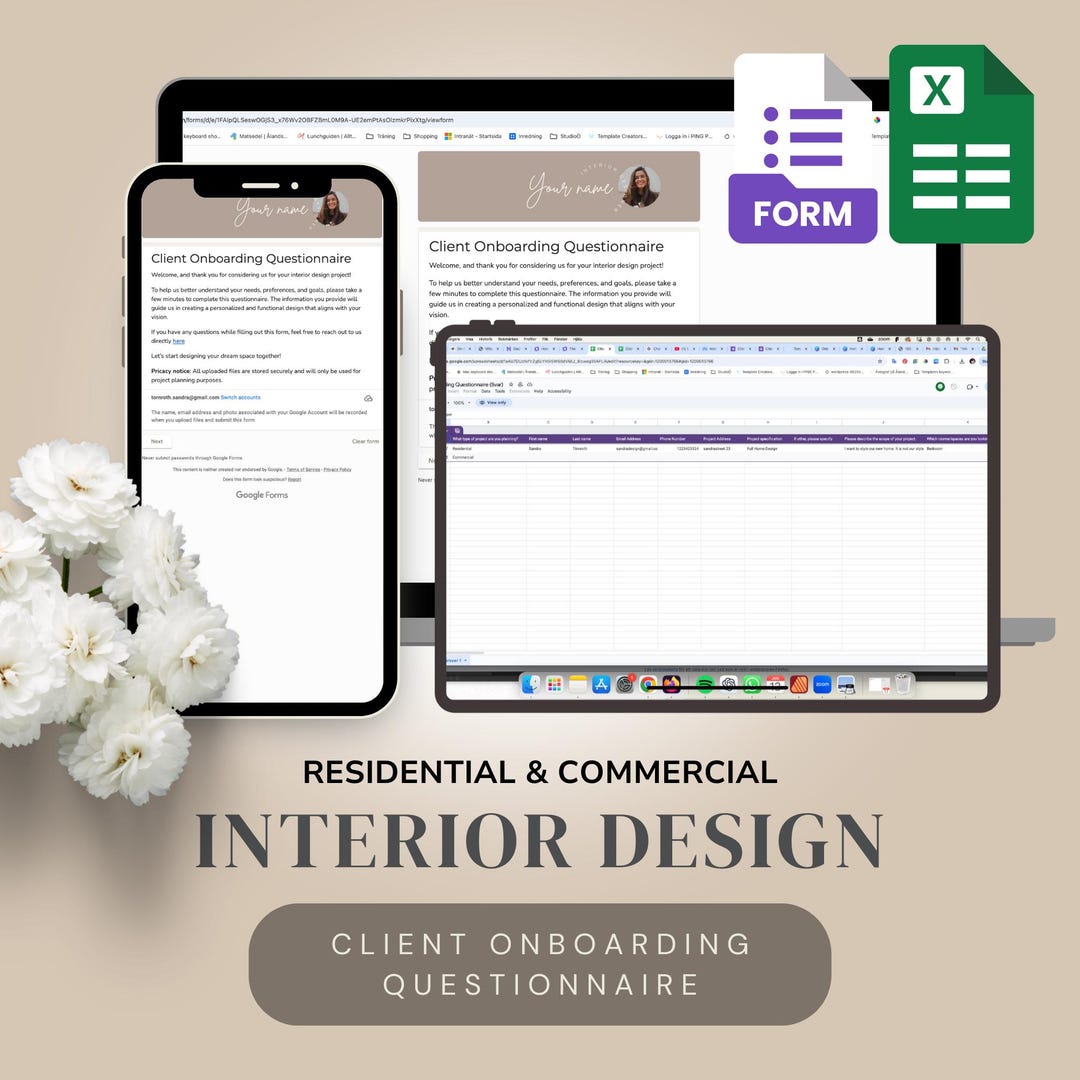 Editable Client Questionnaire Interior Design Template | Client ...