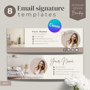 Email Signature Template Bundle for Interior Designers | Email ...