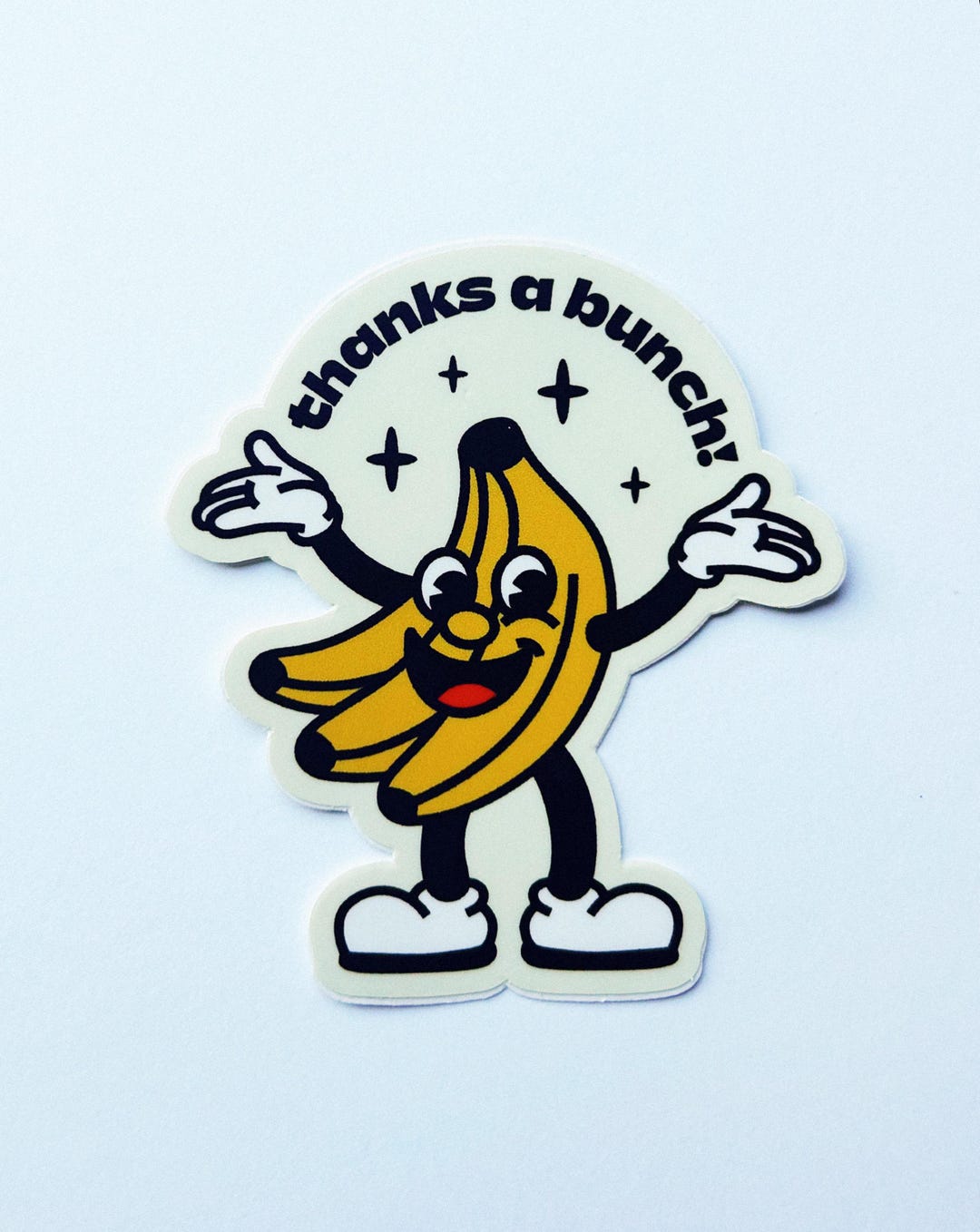 Thanks a Bunch! Banana Sticker | Banana Pun Sticker | Retro Sticker - Etsy