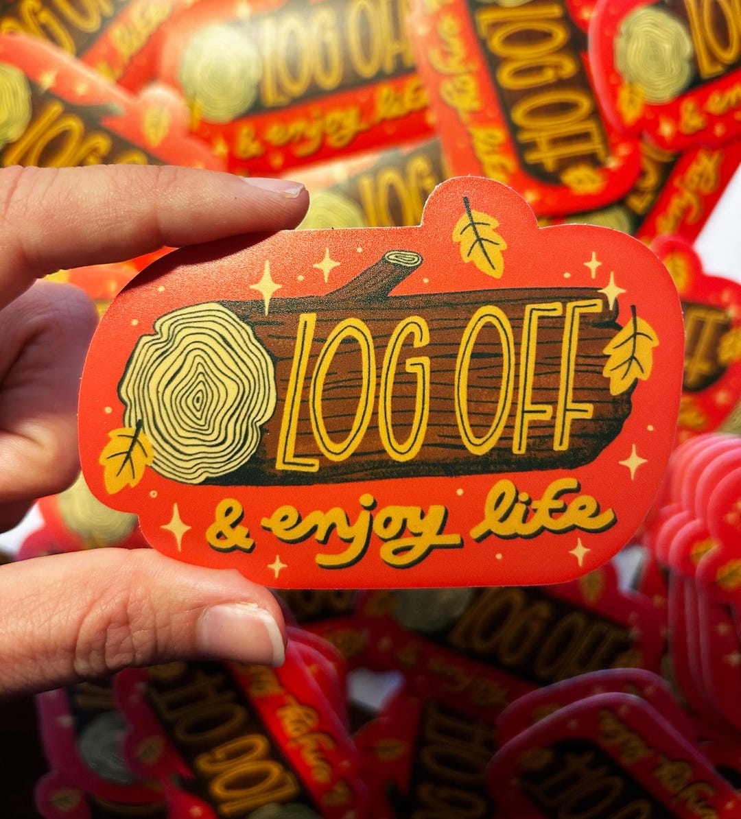 Log off & Enjoy Life Sticker | Enjoy Nature Sticker | Nature Lover ...