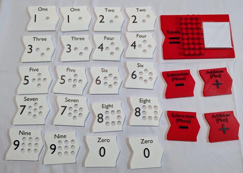 Learn to Add & Subtract - 3D Printed Math Manipulative for Young ...