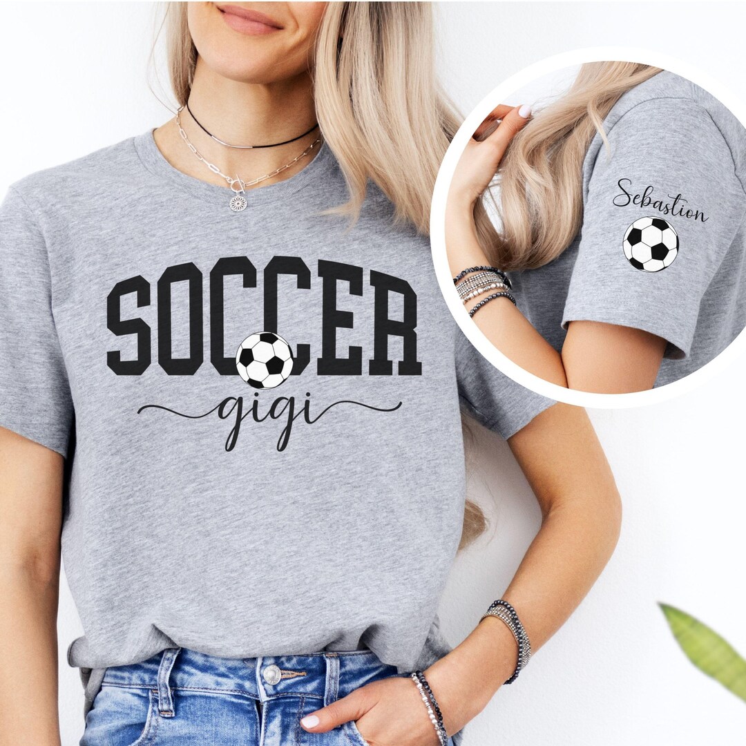 Custom Soccer Gigi Shirt With Name on Sleeve Personalized Gift for ...